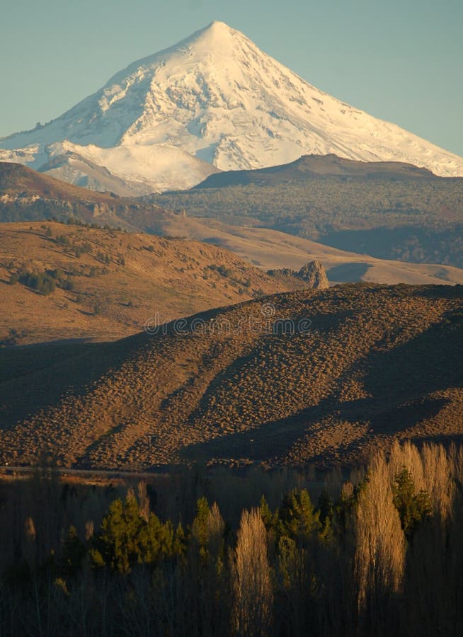 Lanin volcano, patagonia stock image. Image of remote - 2545059