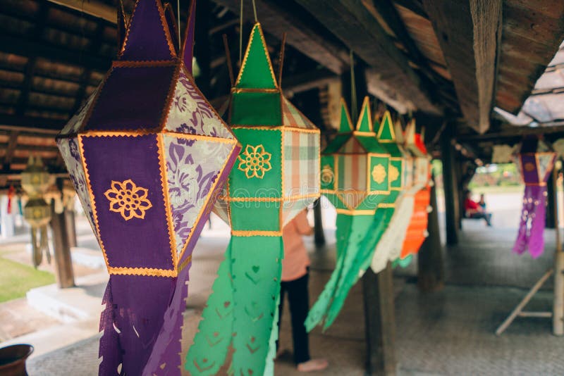 Lanna Lamp Traditional Handmade Stock Image - Image of design, symbol ...