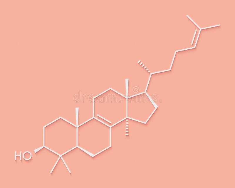 Lanosterol Molecule. Investigated for Treatment of Cataract. Skeletal ...