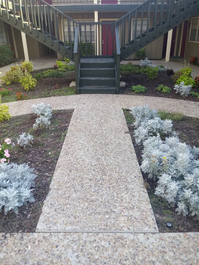 Lanscaping Gardening Flowers Garden Outside Stock Image - Image of ...