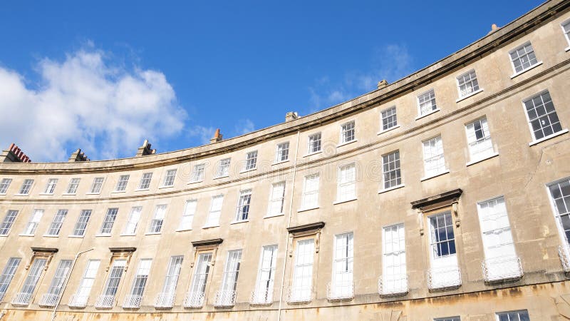 Lansdown Crescent in Bath England Stock Image - Image of building ...