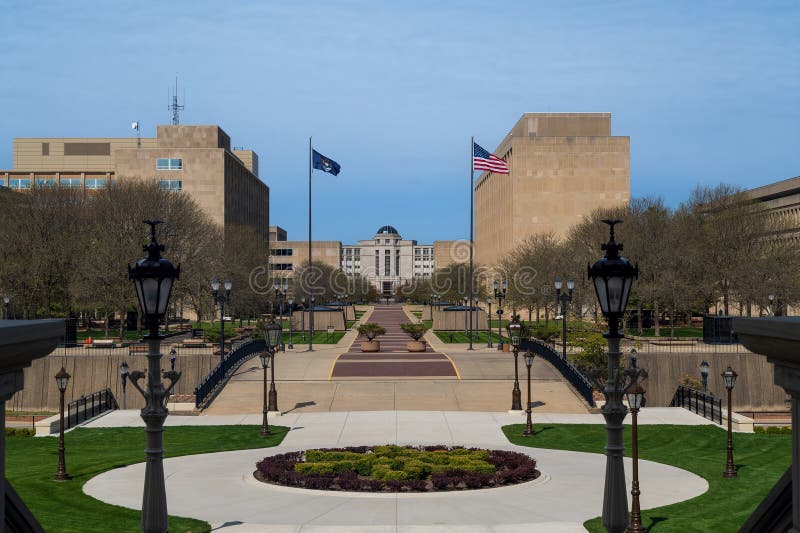 Lansing MI - May 6, 2023: Capital Complex from the Steps of the ...