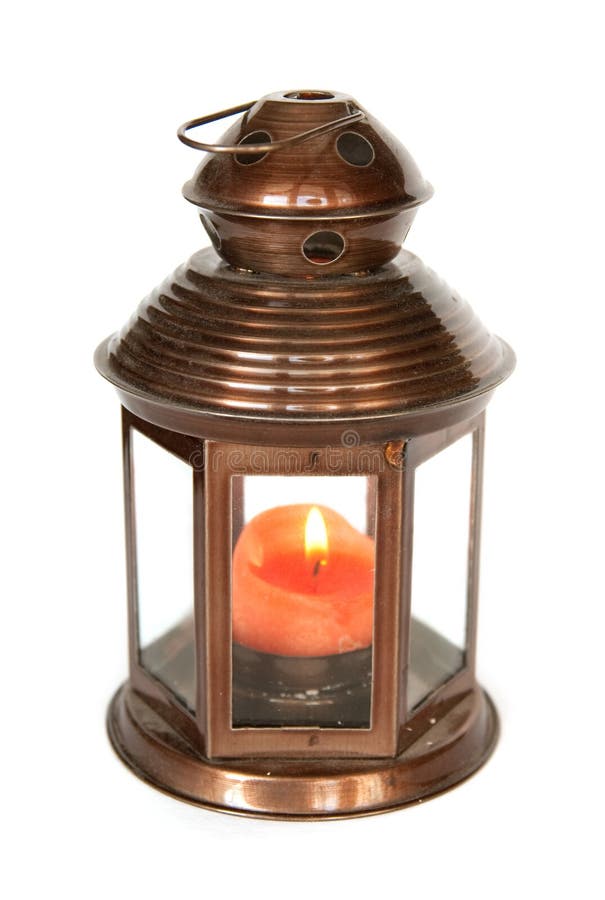 Lantaarn met kaars stock foto. Image of apparatuur, voorwerpen - 19030754