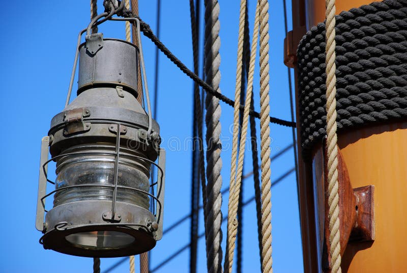 Lantern stock photo. Image of lantern, boat, ropes, ship - 3412814