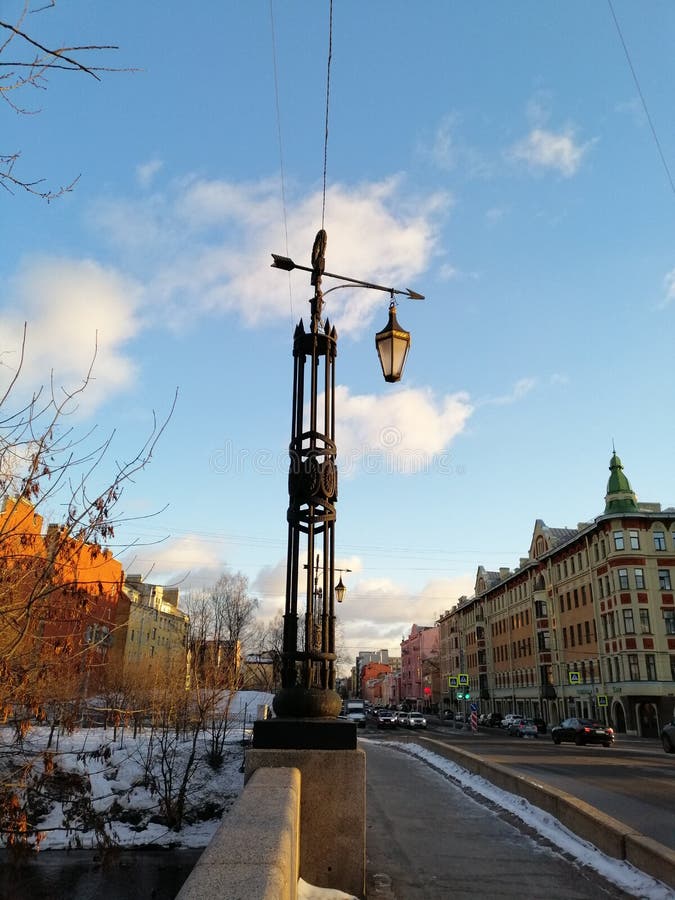 Lantern on the bridge stock image. Image of architectura - 142862179