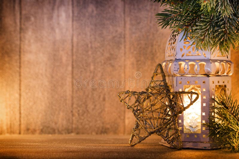 Lantern. Christmas Light, Christmas Decor and Scene Stock Image - Image ...