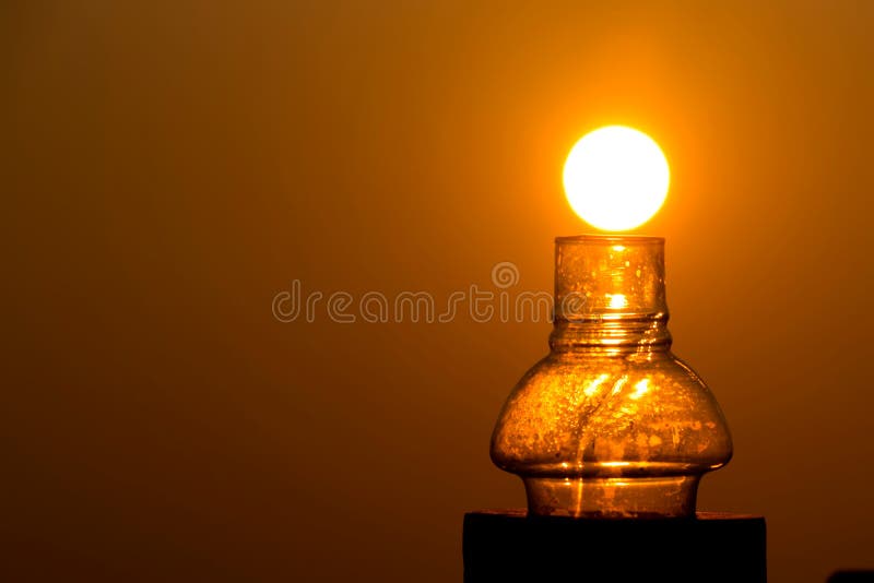 Lantern Empty On The Background Of The Sunrise Stock Photo - Image of ...