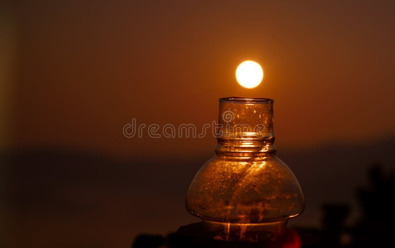Lantern Empty on the Background of the Sunrise Stock Photo - Image of ...