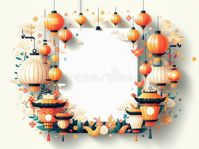 Lantern festival graphics stock illustration. Illustration of ...