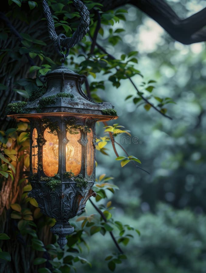 Lantern in forest stock image. Image of wilderness, nature - 382855719