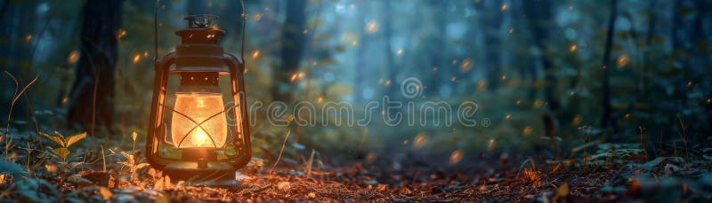 Lantern Forest Light Magical Woods Path Nature Adventure Mystery Night ...