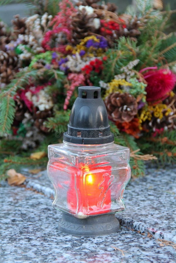 Lantern on the grave stock image. Image of graveyard - 131388073