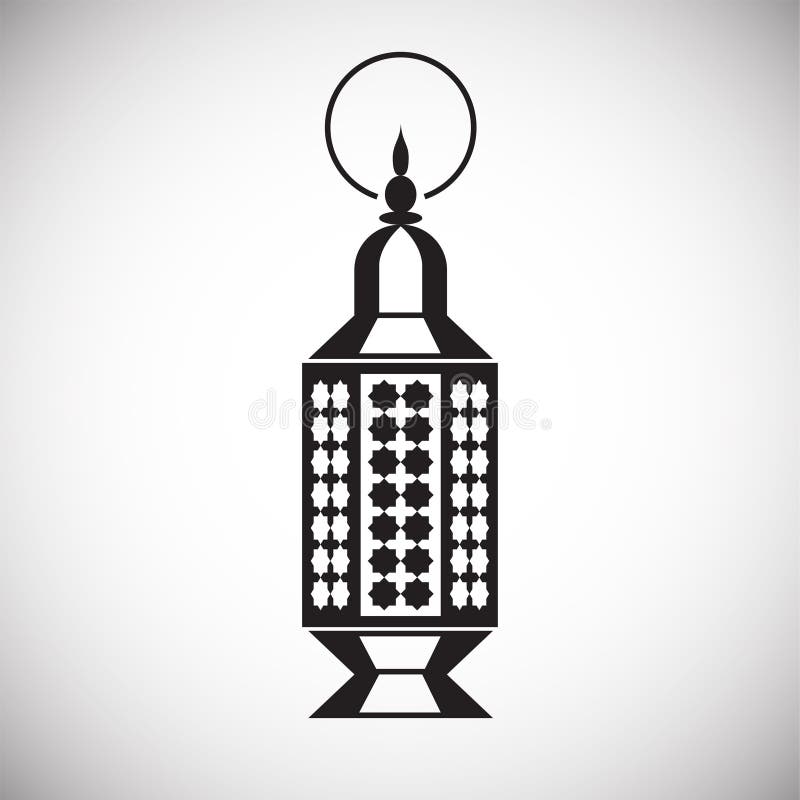 Lantern Icon on Background for Graphic and Web Design. Simple Vector ...