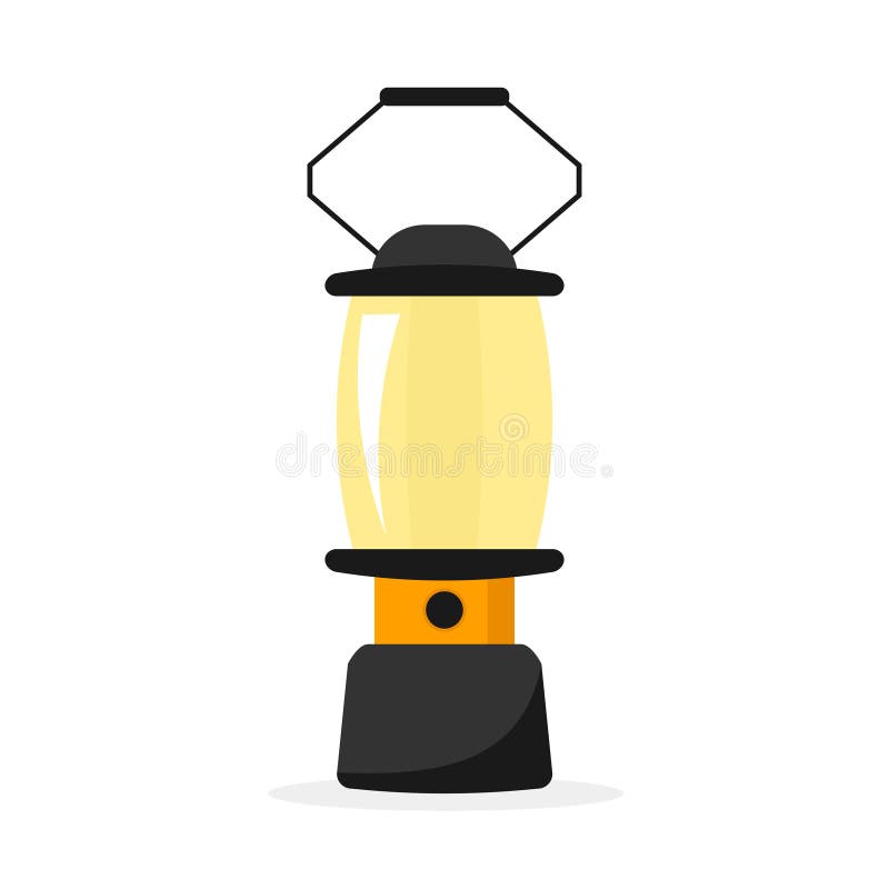 Camping lantern icon stock vector. Illustration of campfire - 120565913