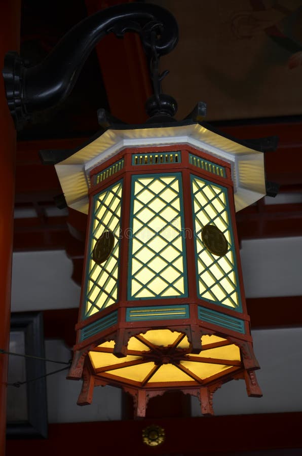 The Lantern Inside the Inner Complex Senso Ji Temple Stock Photo ...