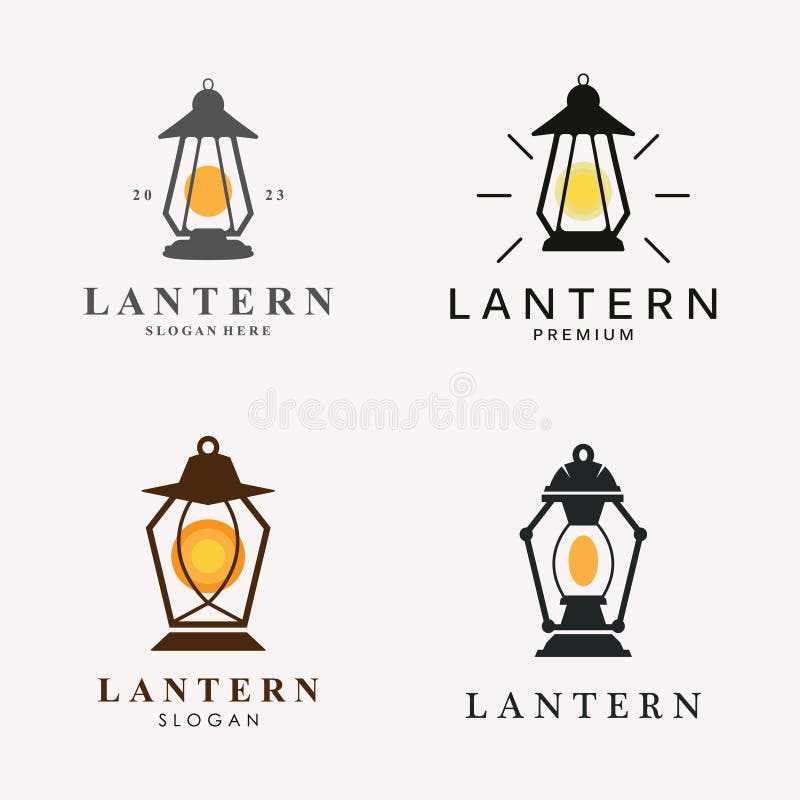 Lantern Lamp Design Vector Template Stock Vector - Illustration of ...