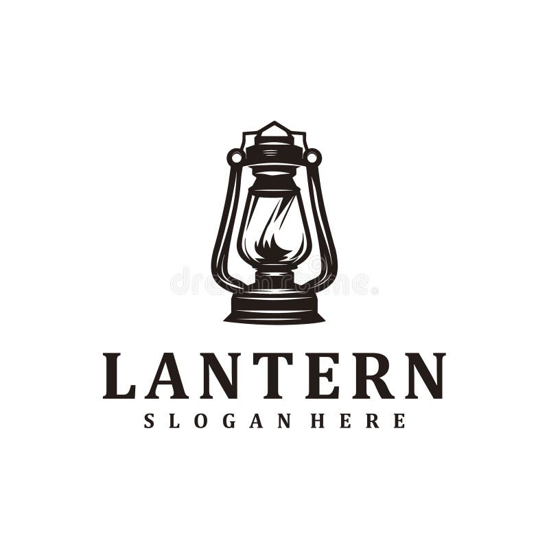Lantern Logo Vector Illustration. Vintage Lantern Logo Design Concept ...