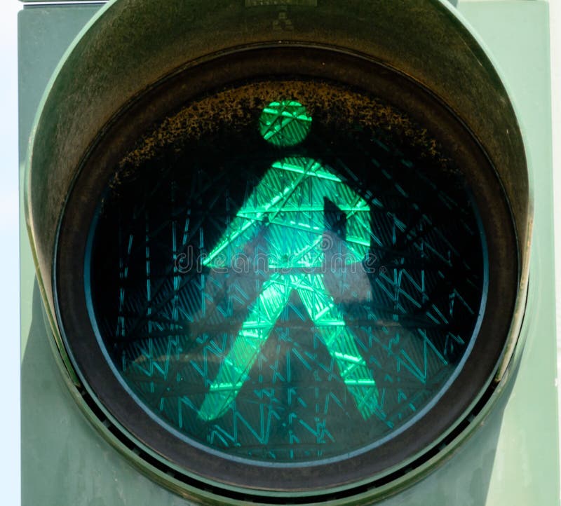 Lantern for Pedestrian Crossing on Main Road Stock Photo - Image of ...