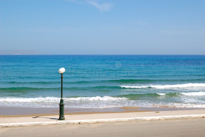 Lantern pole at the beach stock image. Image of outdoor - 14566793
