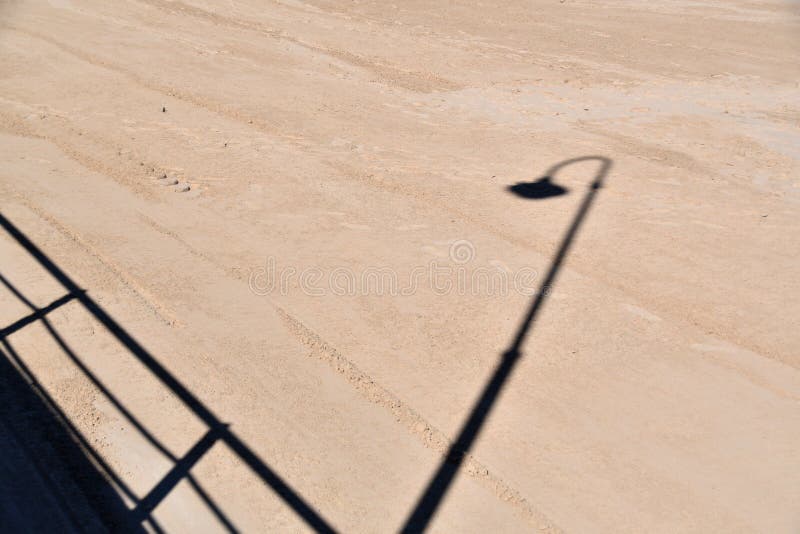 Lantern Shadow on the Beach Sand Stock Photo - Image of texture ...