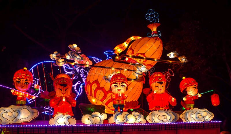 Lantern Show in Chengdu,china Stock Photo - Image of travel, light ...
