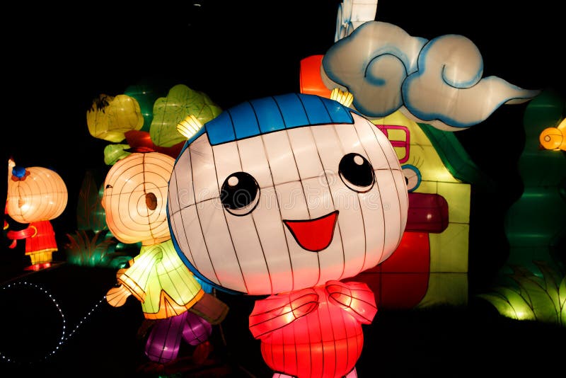 Lantern Show stock image. Image of color, festival, nightview - 3581783