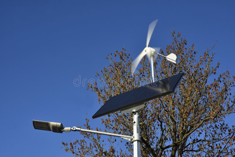 Lantern Solar Panel Windmill Sun Stock Photo - Image of tower, power ...
