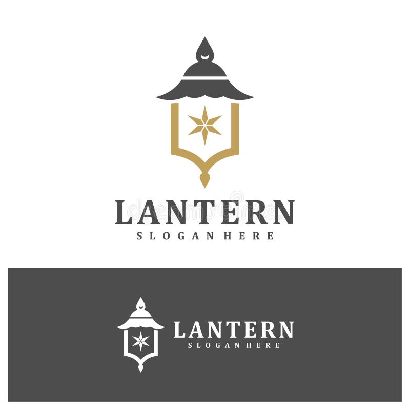 Lantern Star Logo Vector Illustration. Star Lantern Logo Design Concept ...