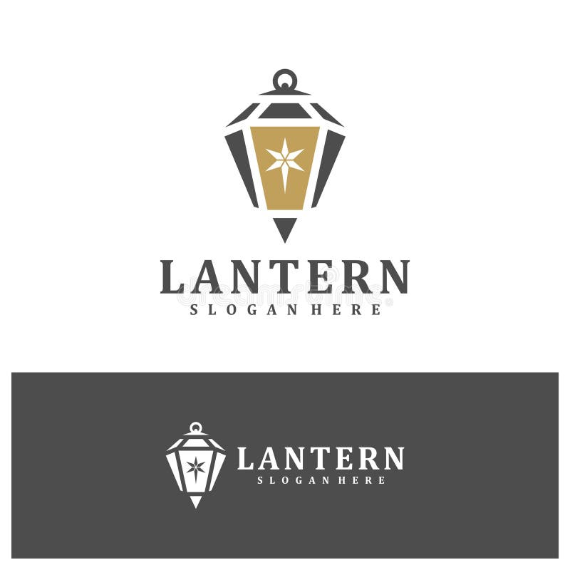 Lantern Star Logo Vector Illustration. Star Lantern Logo Design Concept ...
