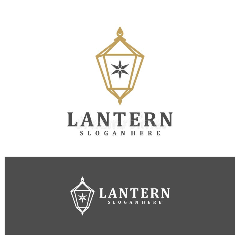 Lantern Star Logo Vector Illustration. Star Lantern Logo Design Concept ...