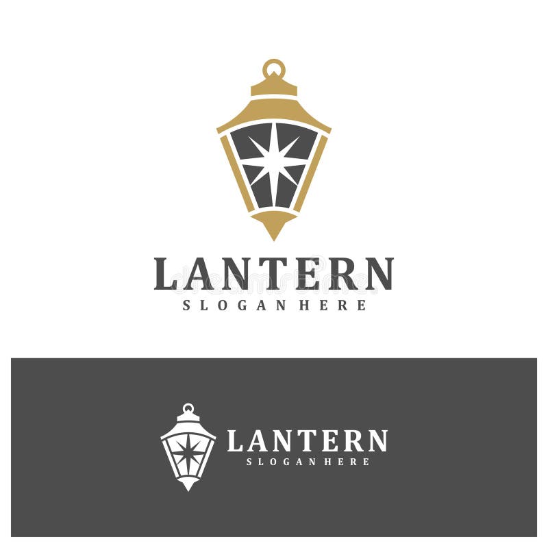 Lantern Star Logo Vector Illustration. Star Lantern Logo Design Concept ...