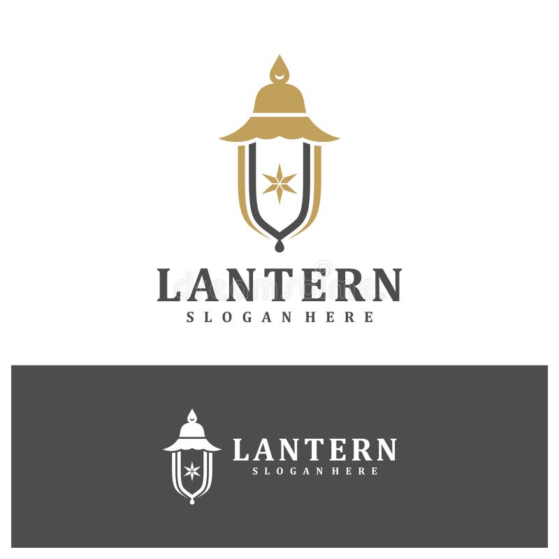 Lantern Star Logo Vector Illustration. Star Lantern Logo Design Concept ...