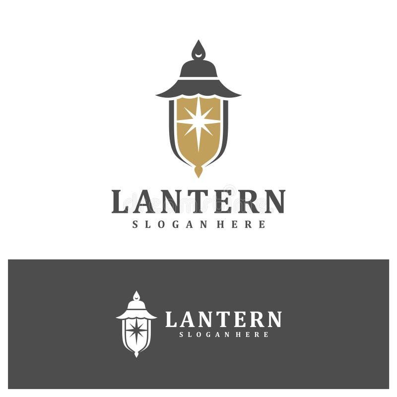 Lantern Star Logo Vector Illustration. Star Lantern Logo Design Concept ...