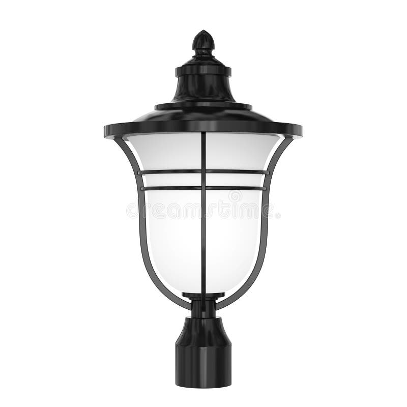 Lantern Street Column Lamp. 3d Rendering Stock Illustration ...