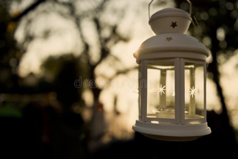 Lantern at sunset stock image. Image of atmosphere, candle - 36811875
