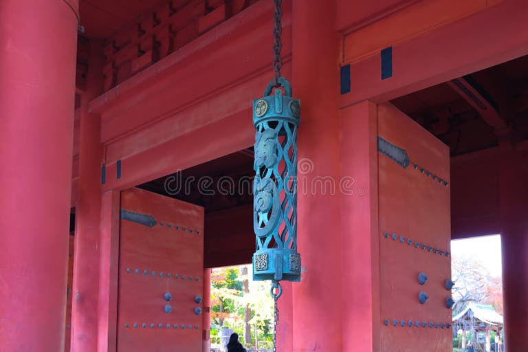 Lantern on a Traditional Red Temple Gate Structure Dec 5 2024 Editorial ...