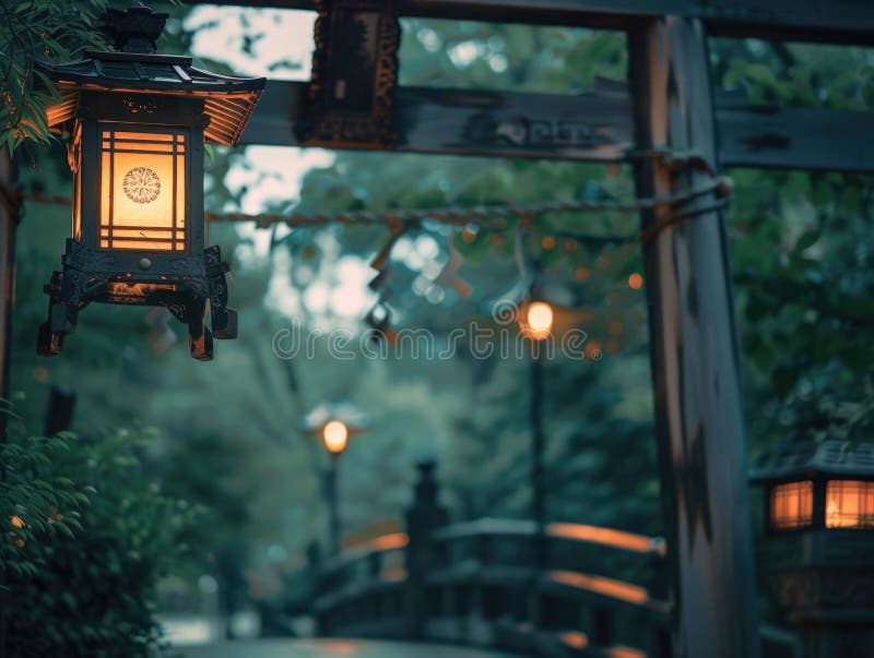 Lantern on Wooden Structure Stock Photo - Image of side, scene: 382428408