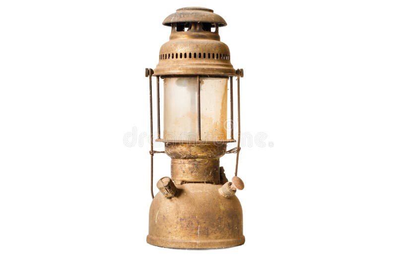 Lanterna Do Estilo Antigo Isolada No Fundo Branco Foto de Stock ...