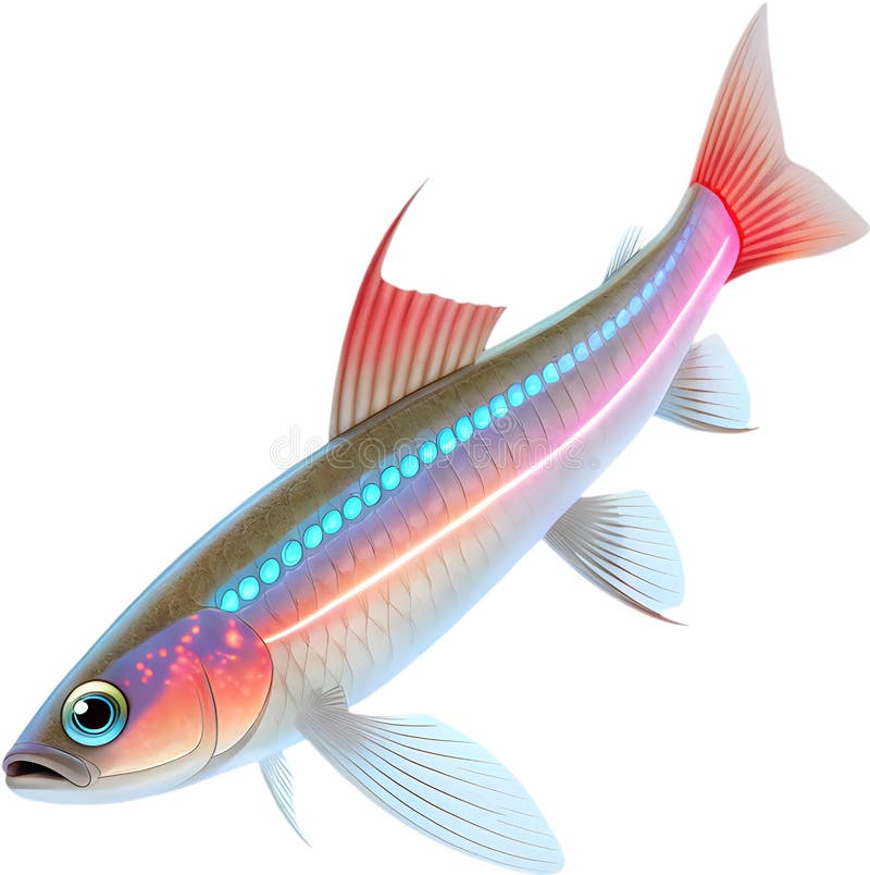 Lanternfish Features Glowing Bioluminescent Organs for Underwater Light ...