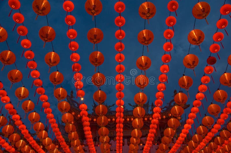 Chinese Fly Lanterns stock photo. Image of festival, special - 37384754