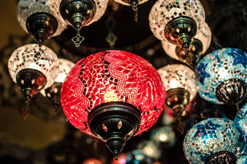 Turkish Lanterns at Grand Bazaar, Istanbul Stock Image - Image of ...