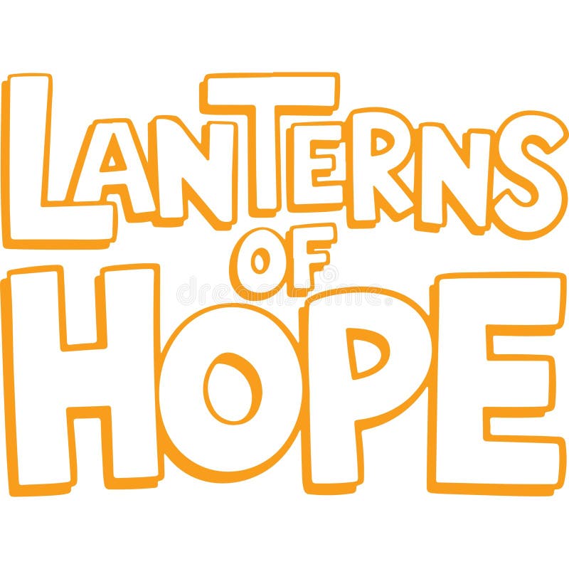 Lanterns of Hope Bold Text Graphic Stock Vector - Illustration of ...
