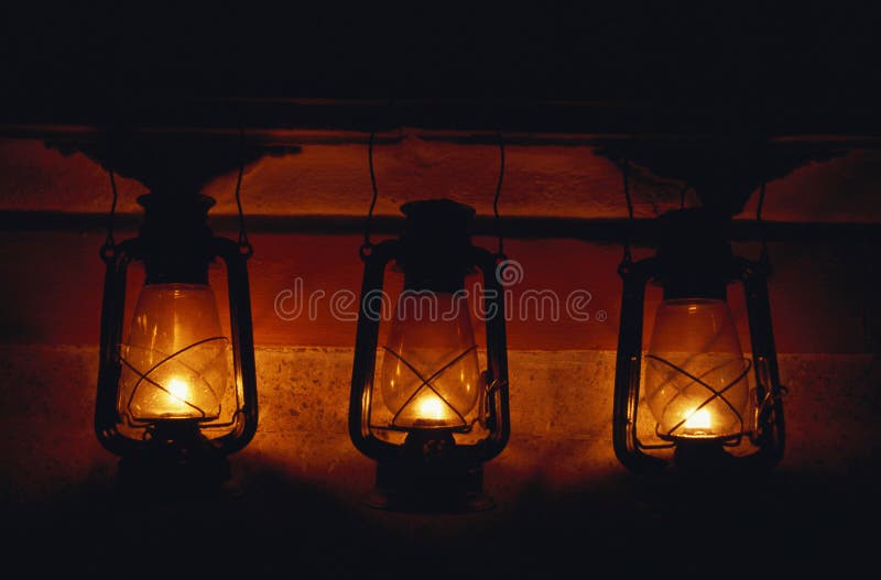 Indian Lanterns Kerosene Oil Lamps India Stock Image - Image of color ...
