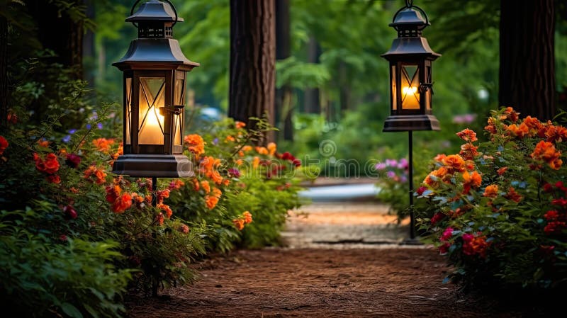 Ai Generated Path Lights Stock Illustrations – 3,387 Ai Generated Path ...