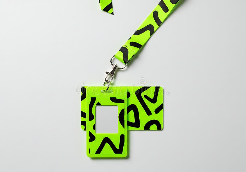 Lanyard with Unique Lime Green Design for Event Identification and ...