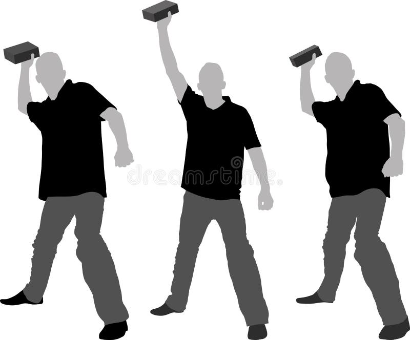 Lanzamiento de hombre ilustración del vector. Ilustración de objeto ...