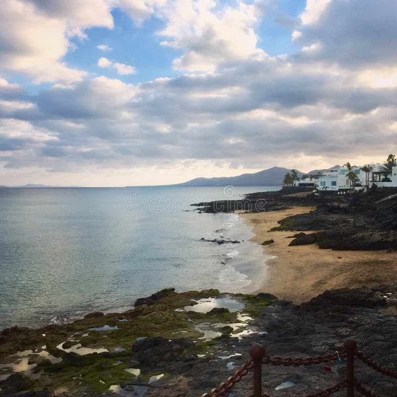 Lanzarote beach stock photo. Image of spain, island, canary - 95395192
