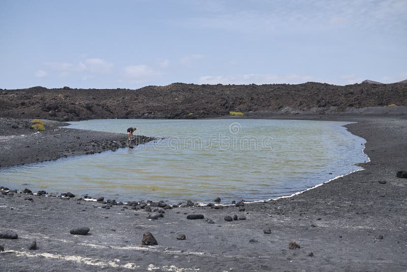 View of Montana Bermeja editorial stock photo. Image of black - 109204593