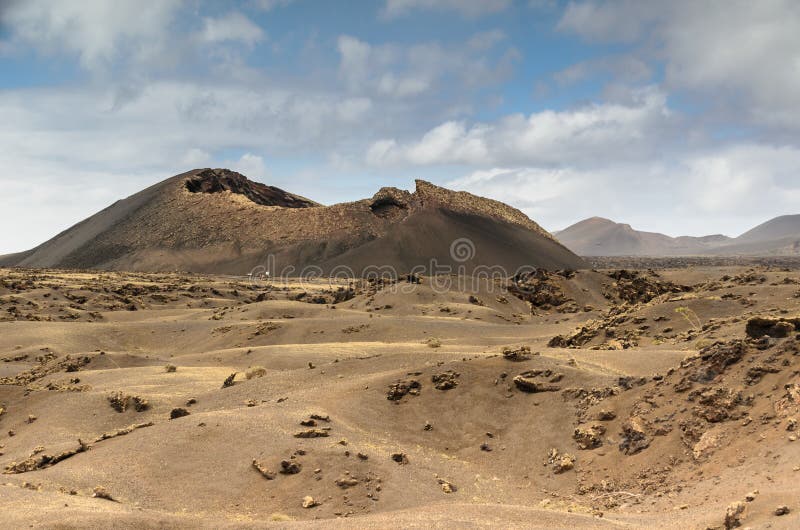 Lanzerote volcano stock photo. Image of cloud, canary - 89384404