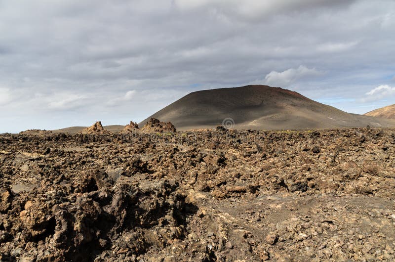 Lanzerote volcano stock photo. Image of dormant, sand - 89384654
